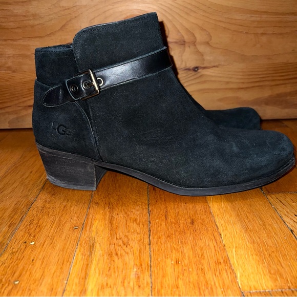 UGG | Shoes | Ugg Bellamy Suede Ankle Moto Boots Ugg Black Excellent ...